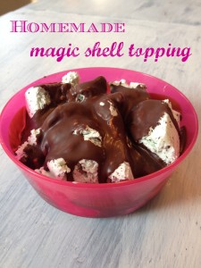Homemade Magic Shell Topping & Pretzel S’Mores